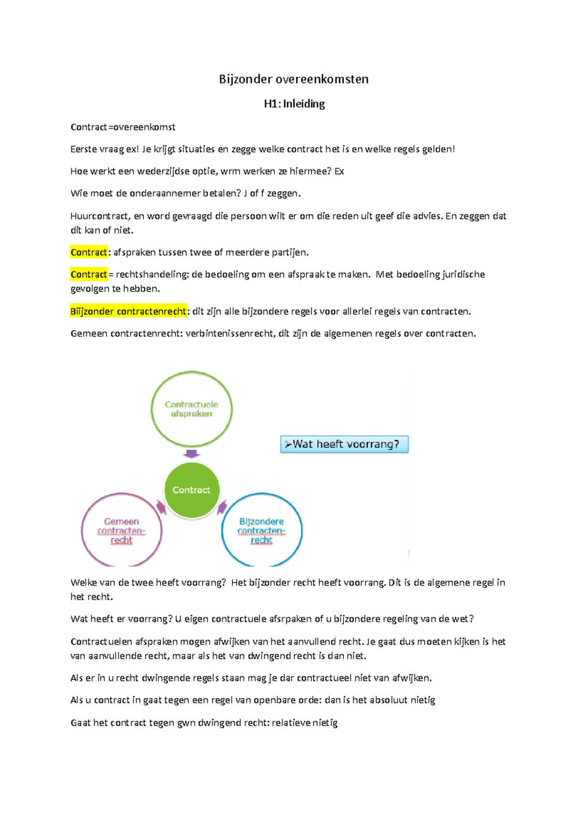 Samv ex - Bijzondere overeenkomsten - Bijzonder overeenkomsten H1 ...