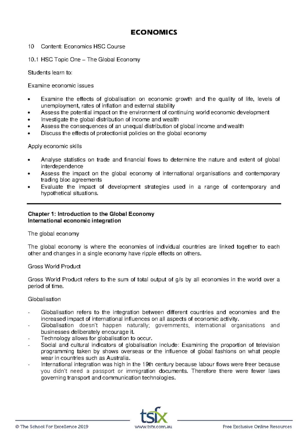 Eco noted hsc - .///// - 10 Content: Economics HSC Course 10 HSC Topic ...