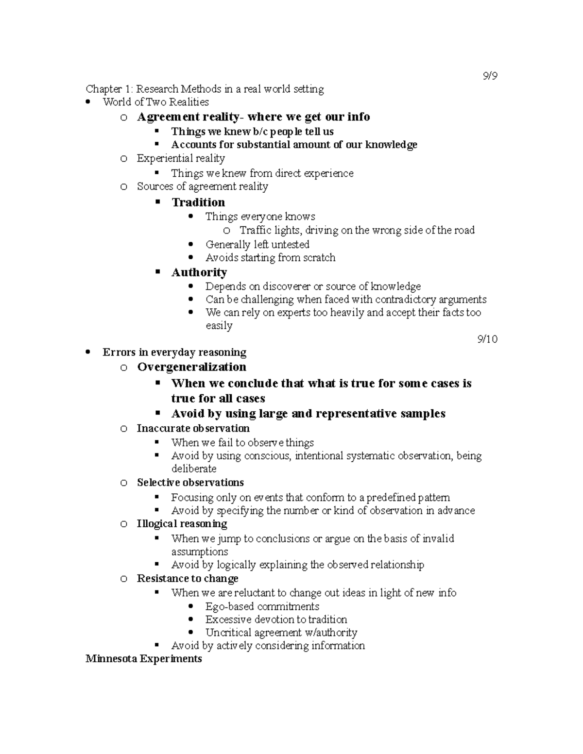 Lecture notes, lectures 1-4 - From research methods to cluster sampling ...
