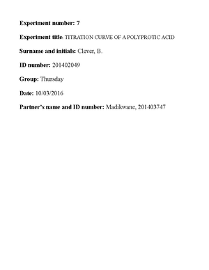 244 exp 1 - physical chemistry laboratory - AIM The aim of this ...