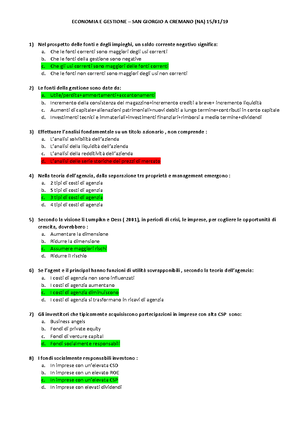 Docsity diritto commerciale universita pegaso domande esame - Economia degli intermediari ...