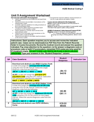 Medical Billing AND Coding UNIT 3 - ####### If so does the Code also ...