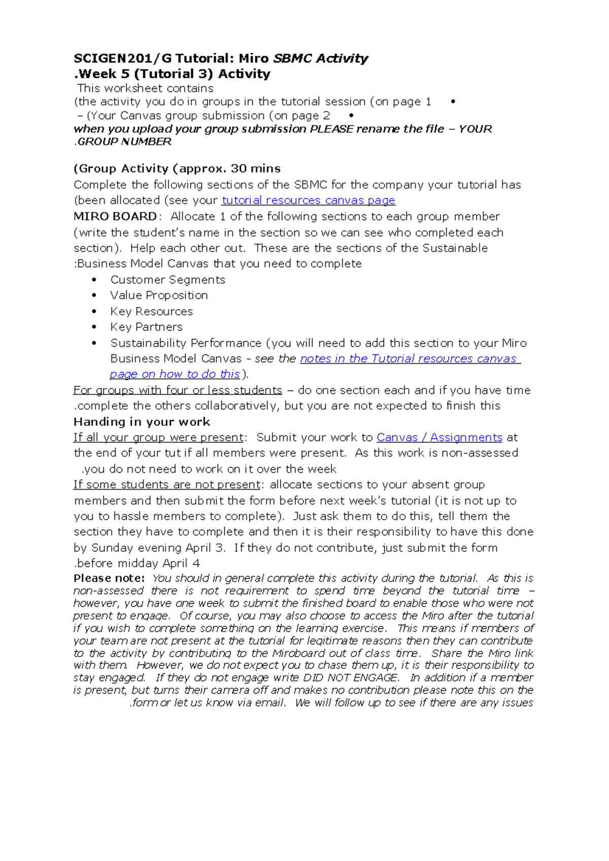 Scigen 201 2023 Week-5-SBMC-Miro-submission-1 - SCIGEN201/G Tutorial: Miro SBMC Activity . Week ...