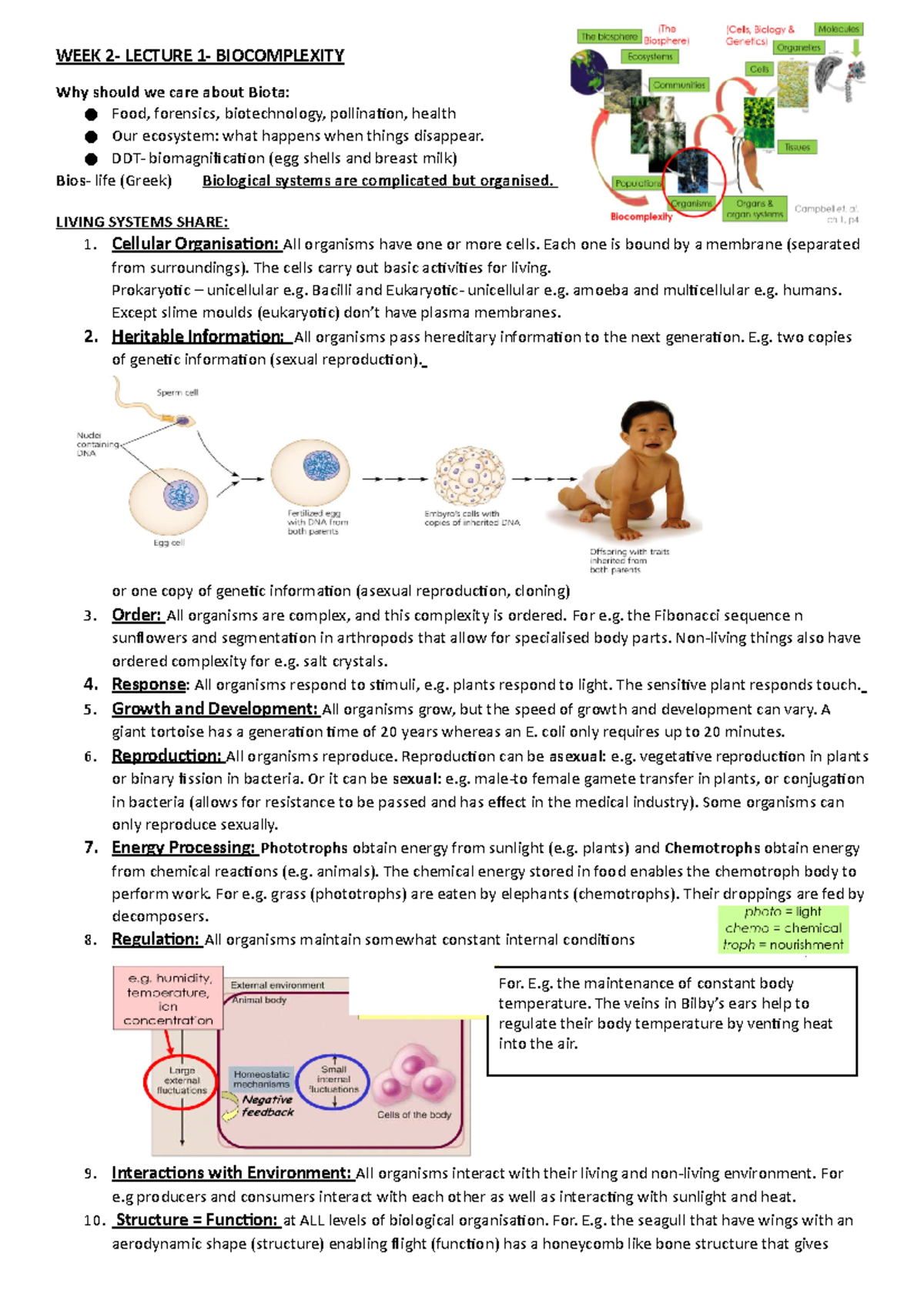 Week 2 and Week 3 - Lecture notes Lecture 1 and 2 - WEEK 2- LECTURE 1 ...