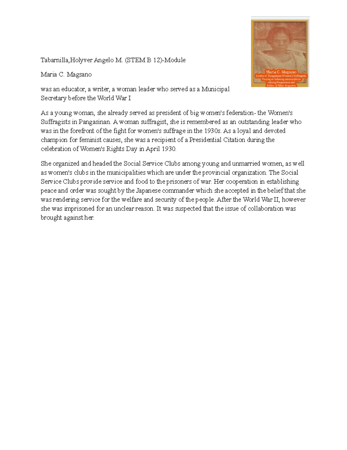 Module 3 - AWHWAHAWHAWHAW - Tabarnilla,Holyver Angelo M. (STEM B 12 ...