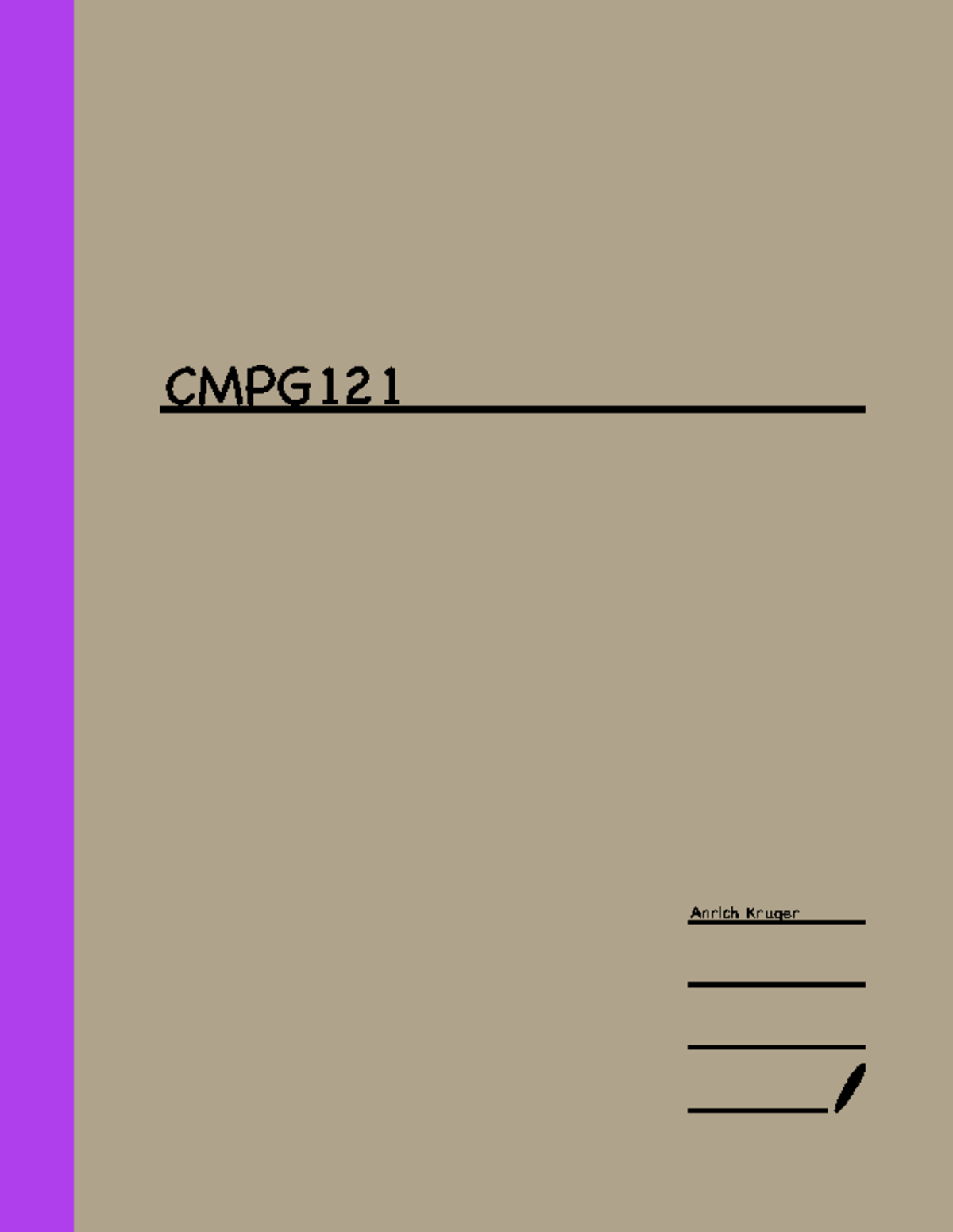 Cmpg121 Semester Test 3 Cmpg Anrich Kruger The Basics Data Types And Naming Conventions