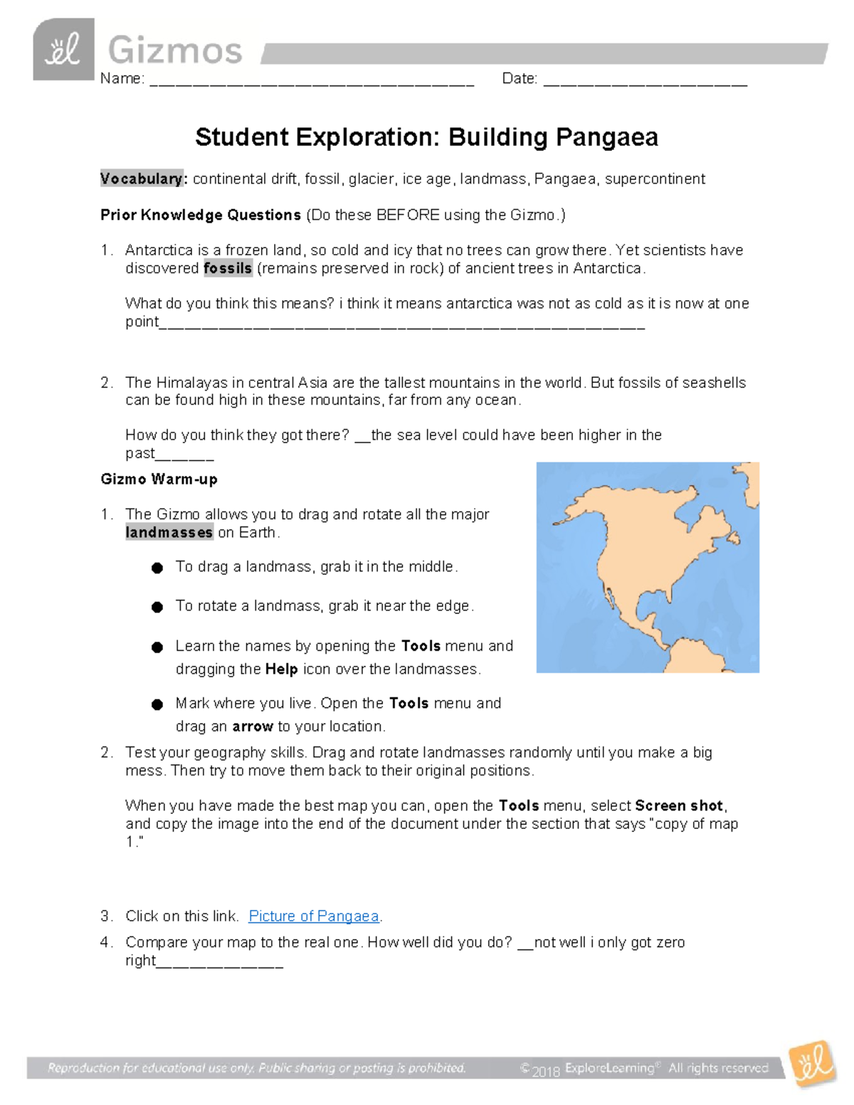 Pangaea Gizmo - empty sheet - Name ...