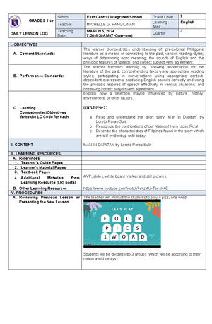 DLL WITH Header AND Footer - Republic of the Philippines Department of ...