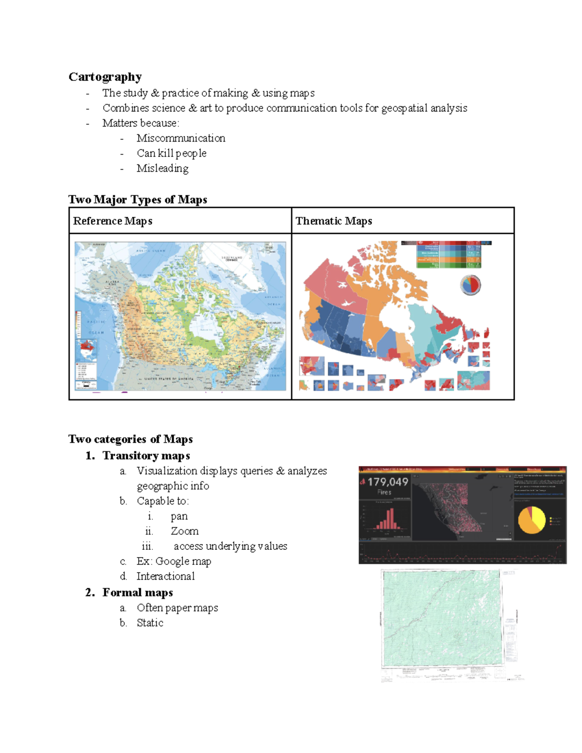 GGR172 4th Lec 9 - Notes - Cartography - The study & practice of making ...