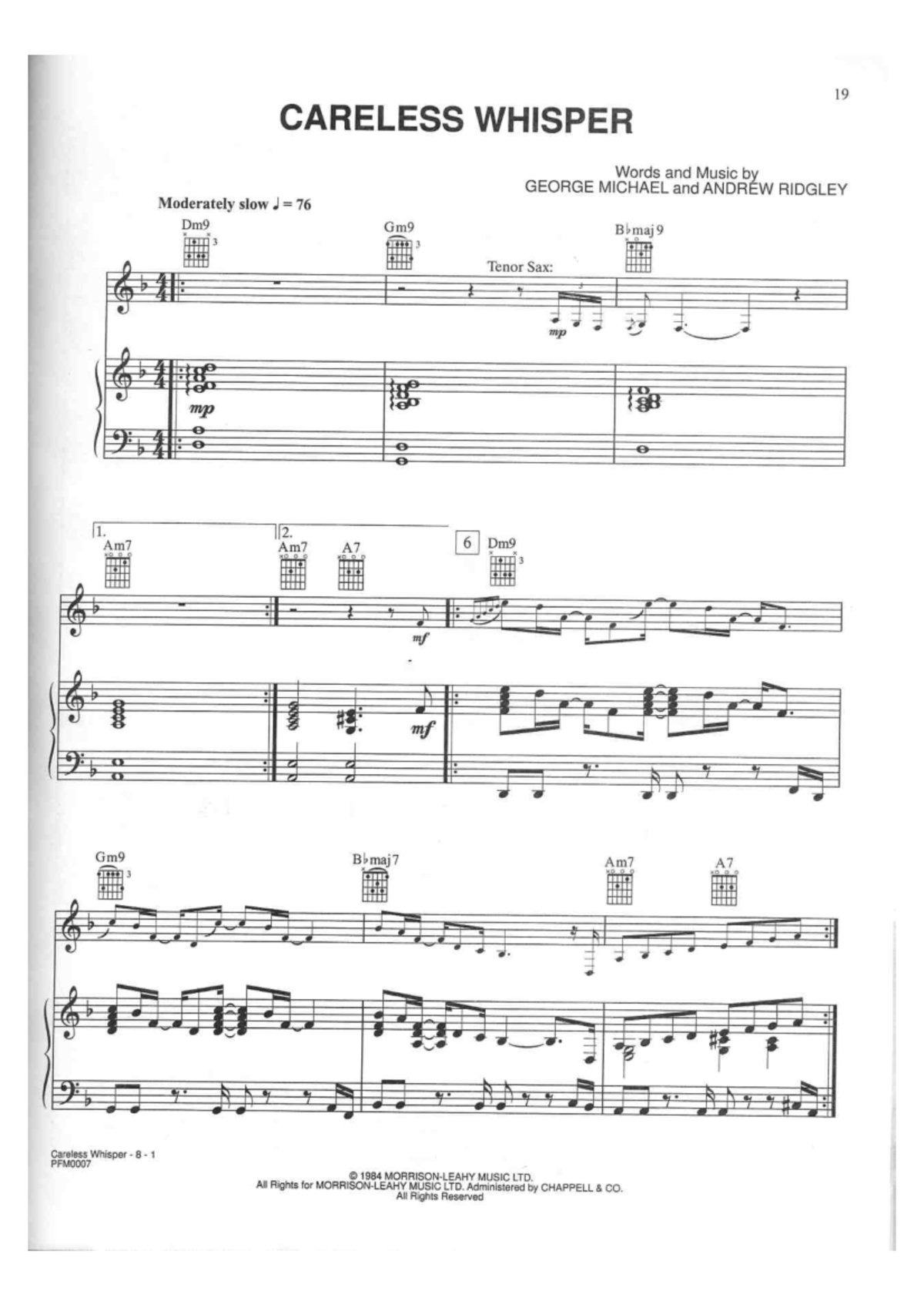 362993324 Careless Whisper Chart All Pages - MTTH 331 - Studocu