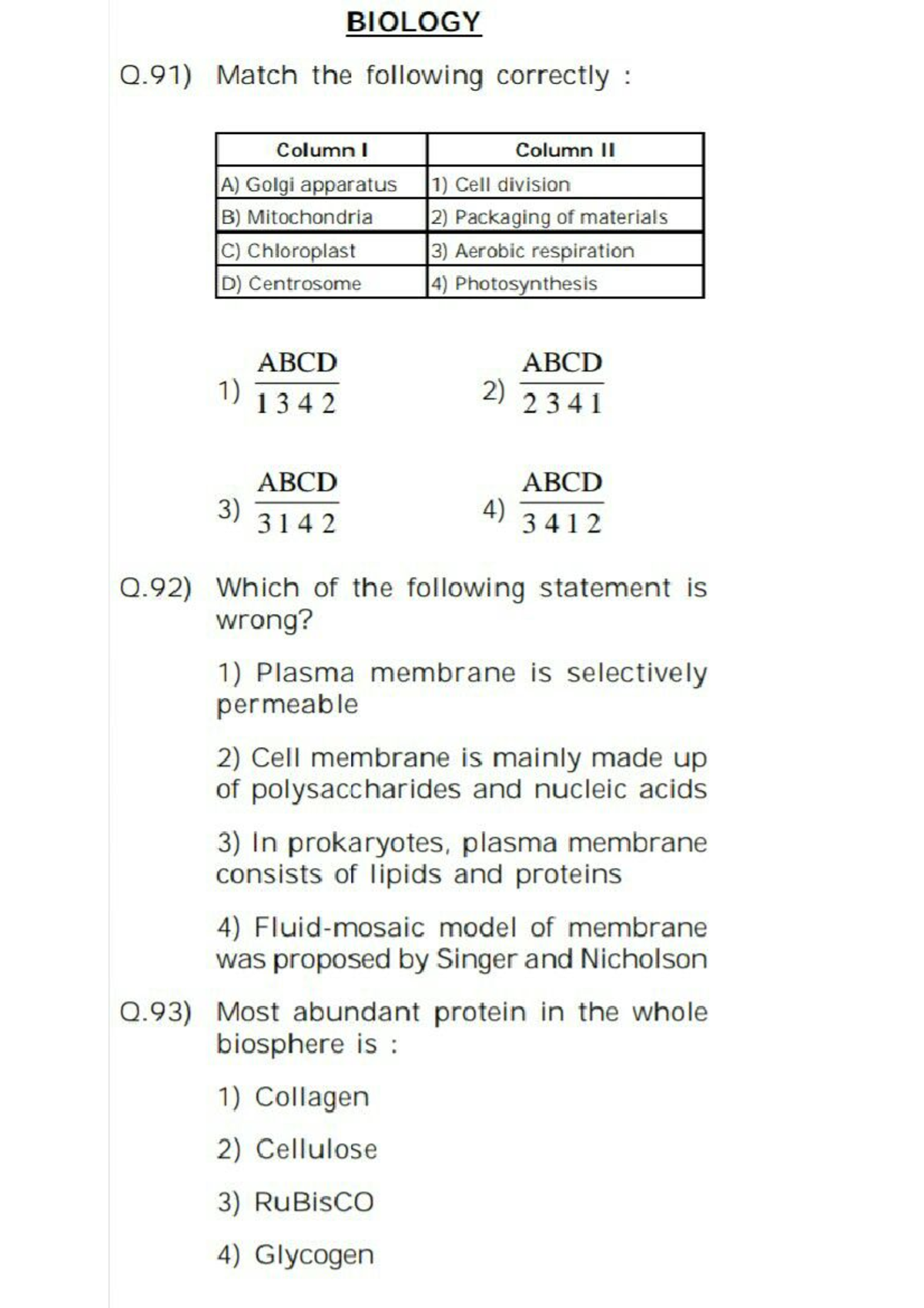 Biology Neet practice questions - Molecular Biology And Genetic ...
