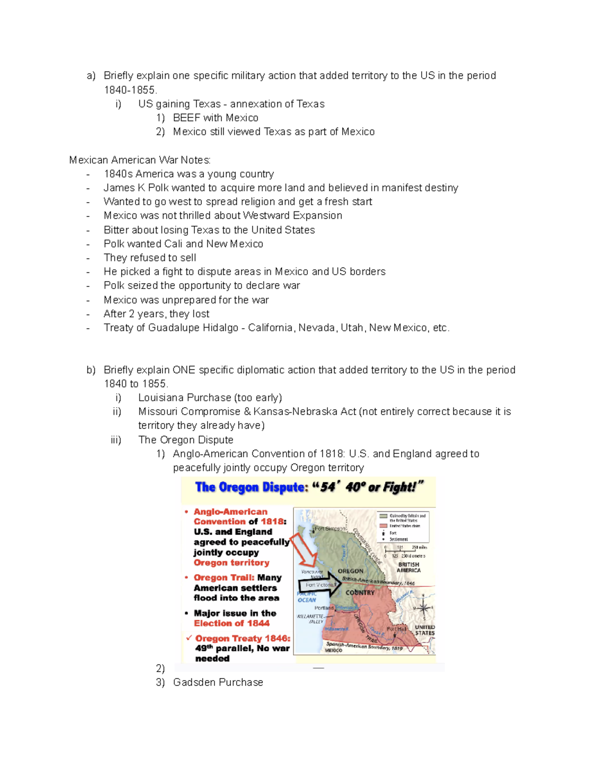 APUSH Review Session 5 - a) Briefly explain one specific military ...