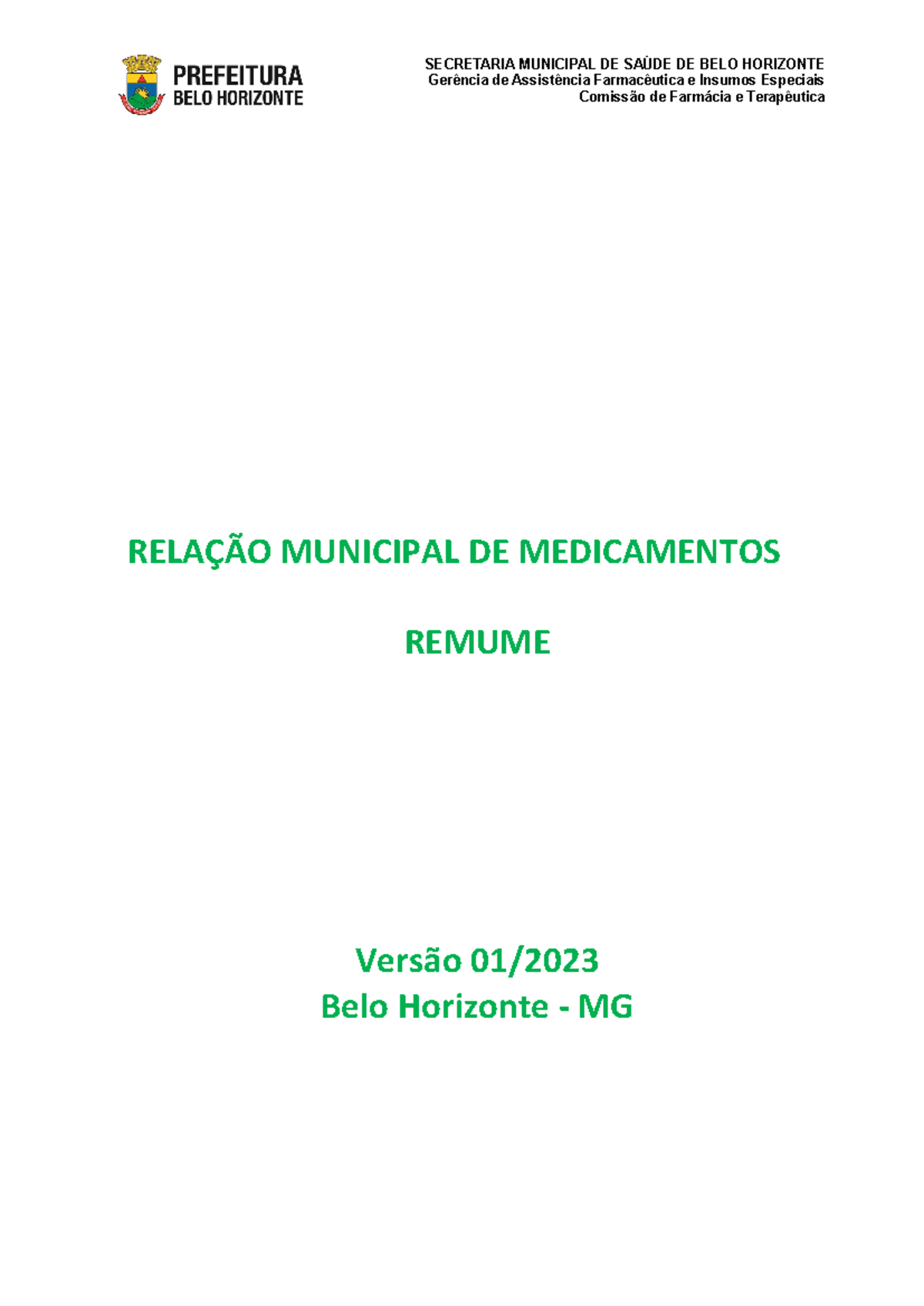 Remume-2023 - REMUME - Gerência de Assistência Farmacêutica e Insumos ...