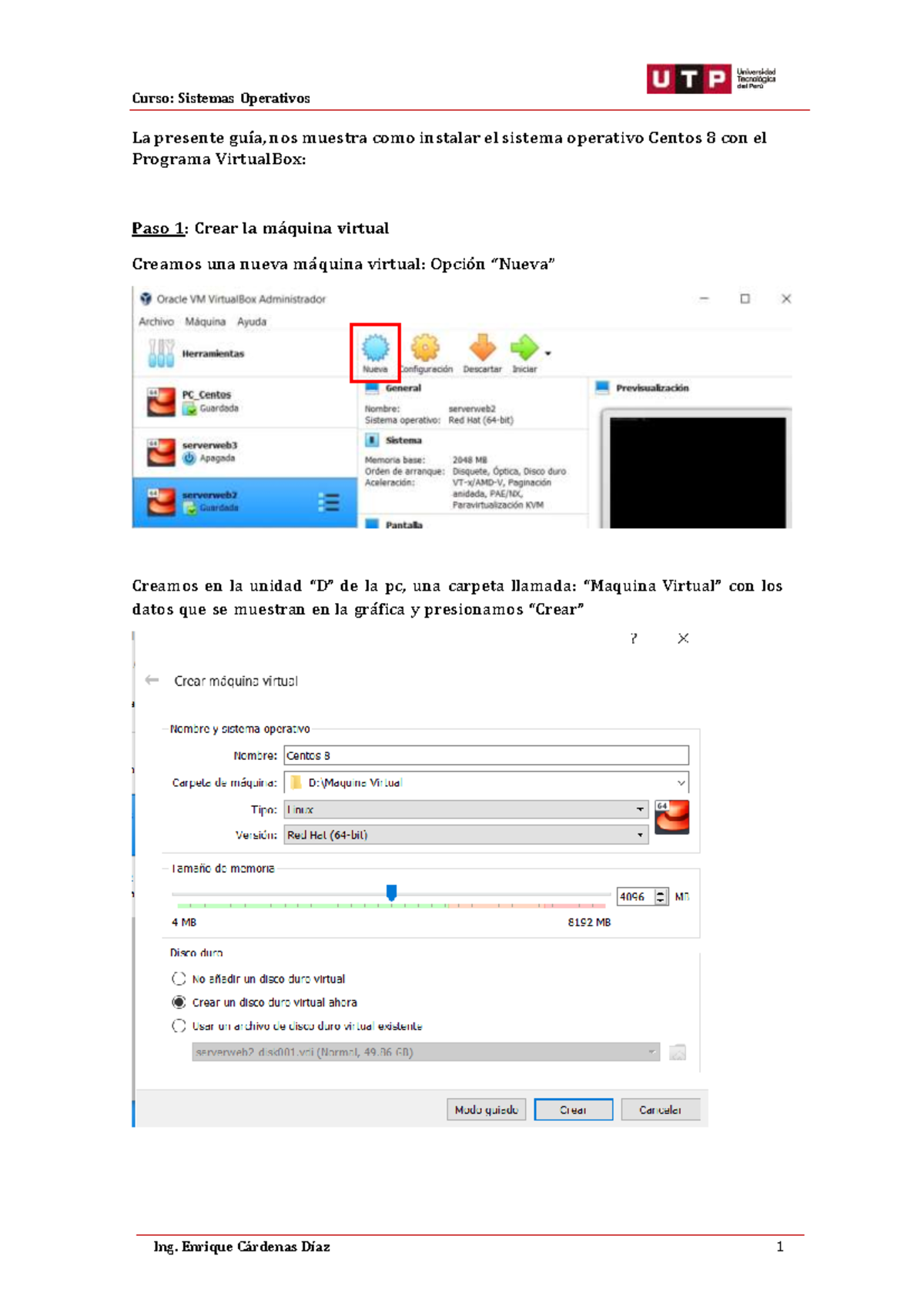 S01.s2 - Guía - Instalación Linux Centos - La presente guía, nos muestra como instalar el ...