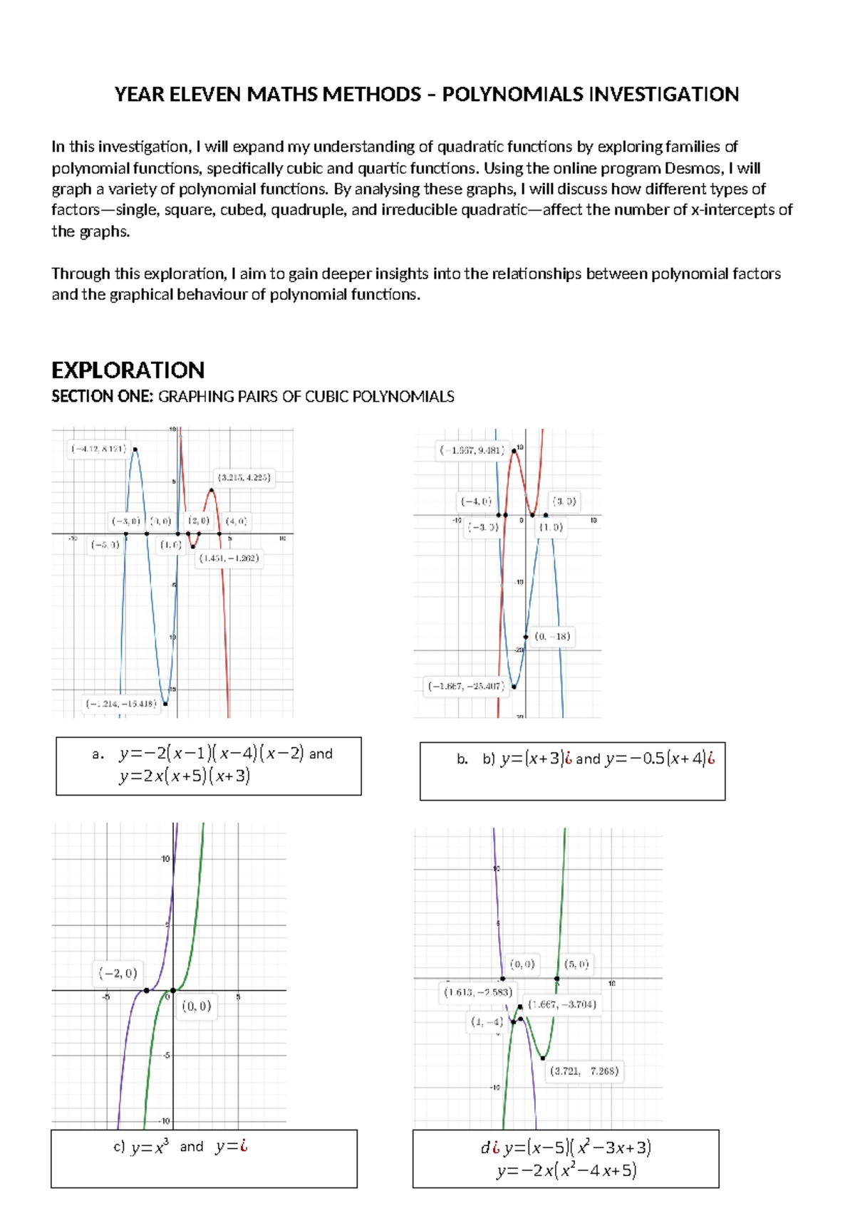 Year 11 Maths DI - Polynomials - YEAR ELEVEN MATHS METHODS ...