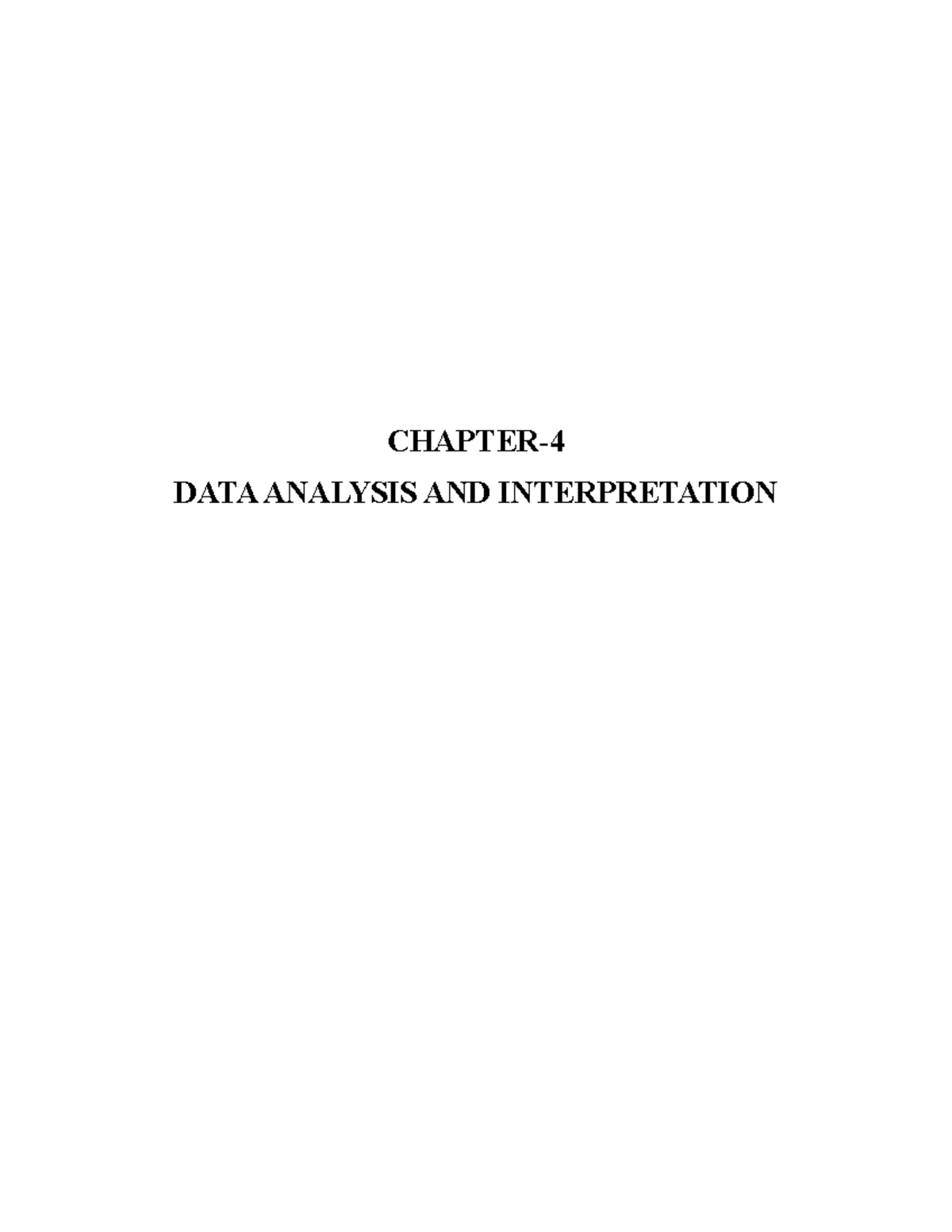 Chapter-4 - VERY GOOD WORK - CHAPTER- DATA ANALYSIS AND INTERPRETATION ...