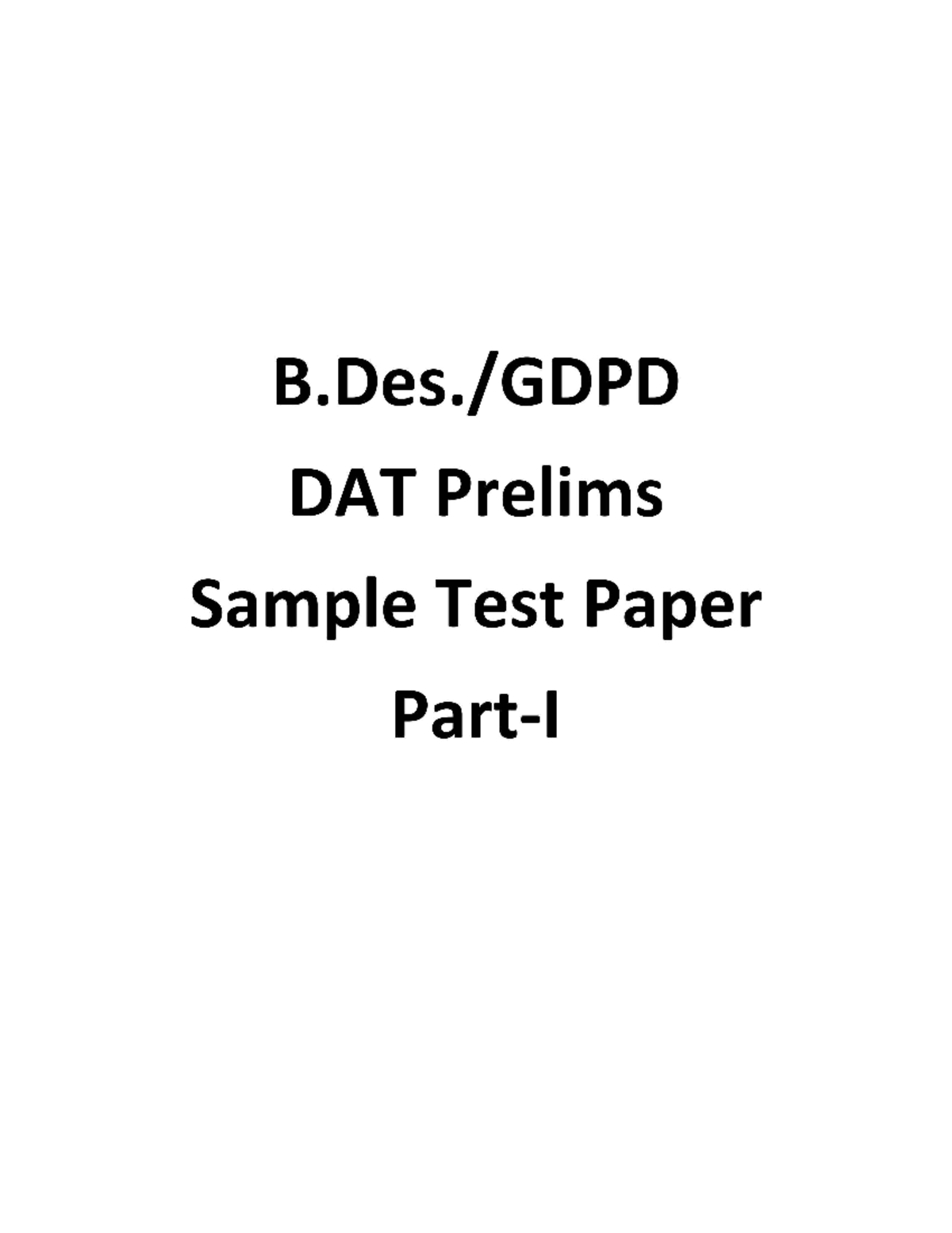 Nid sample question paper for b des for 2020 1 2063 - Communication ...