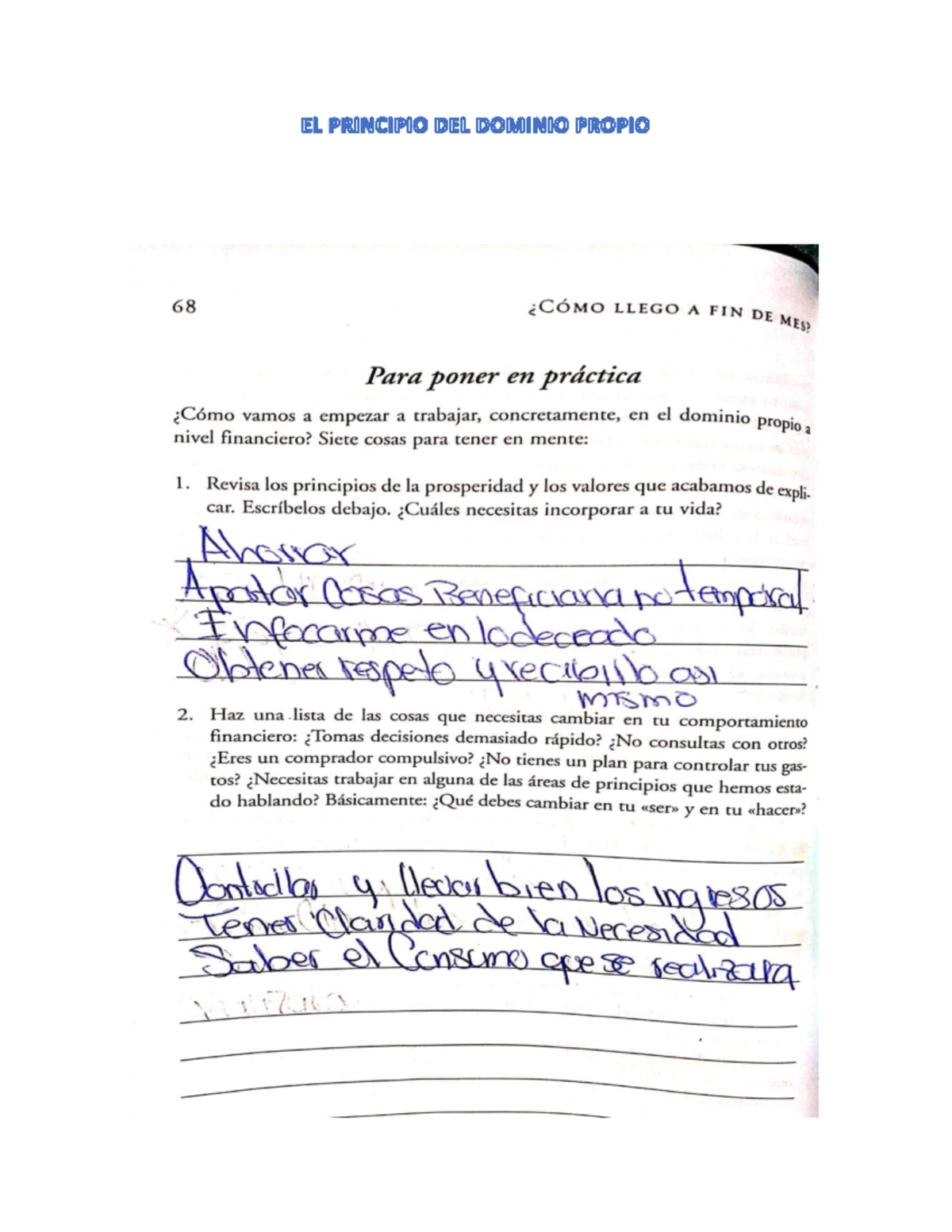 EL Principio DEL Dominio Propio - Desarrollo Humano y Profesional I ...