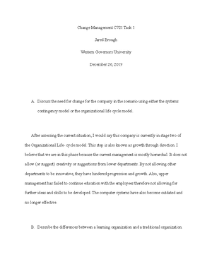 C721 change management Task 1 passed on 1st attempt - Change Management ...