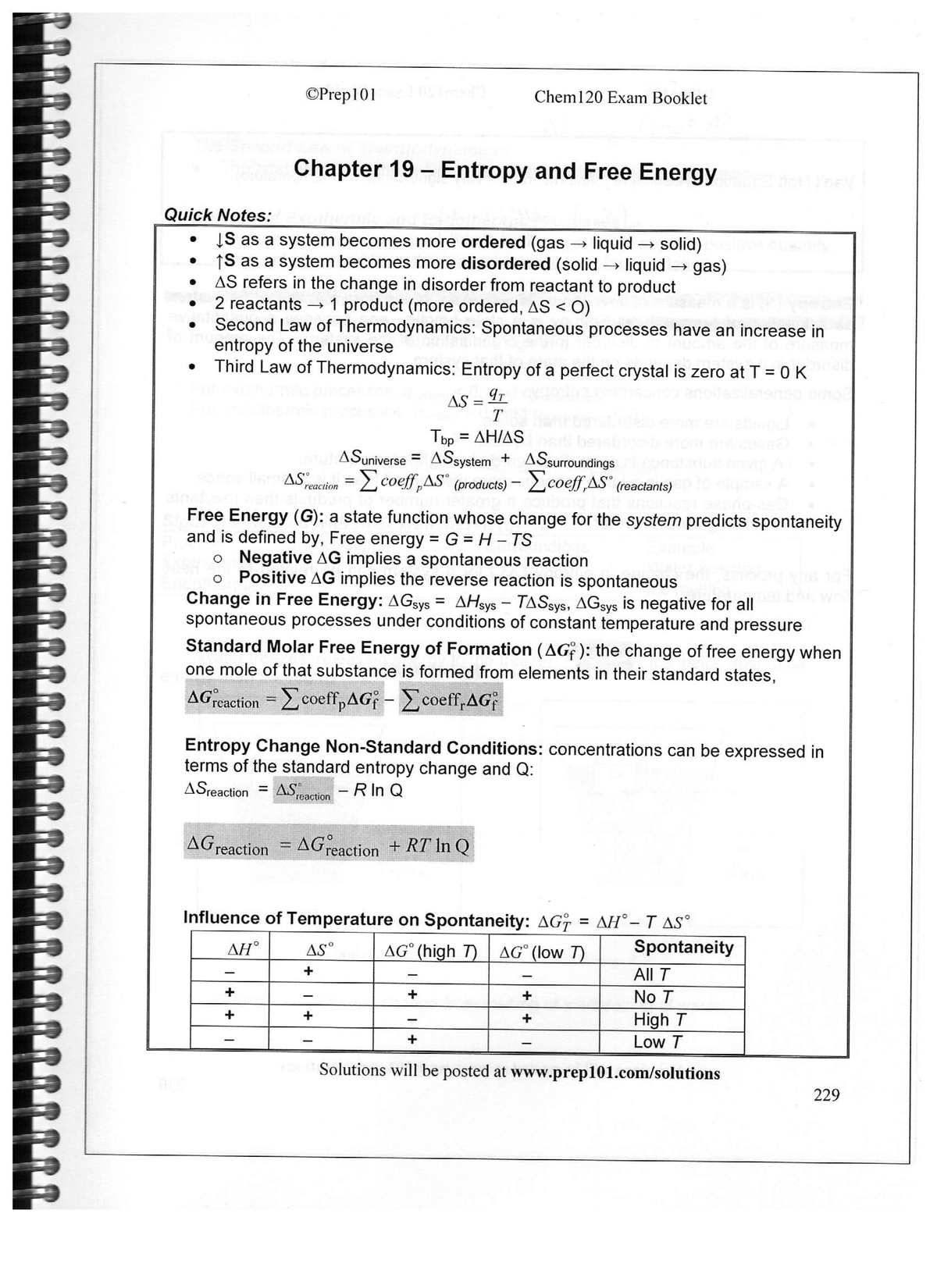 Lecture notes, lecture Chapter 19 - Entropy and Free Energy - CHEM 120 ...