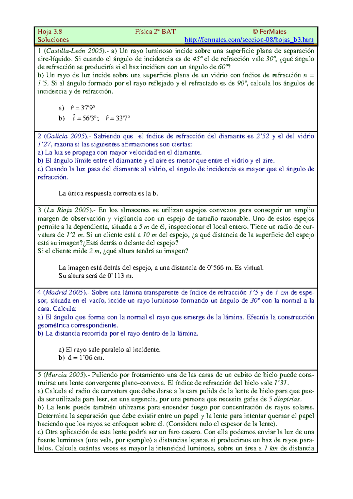 Fisica 2ba 3b8 s - 123456 - Hoja 3 Física 2º BAT © FerMates Soluciones ...