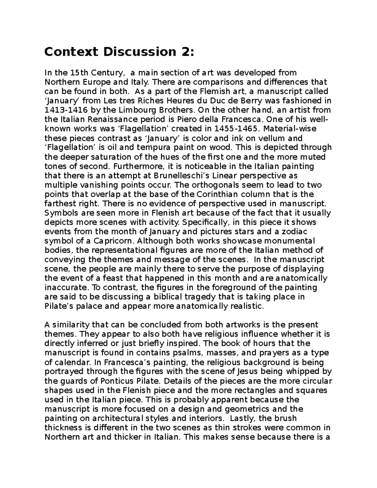 Context Discussion 2 - Professor Anahit Stepanian - Context Discussion 2: In the 15th Century, a ...