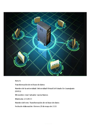 Reto 4. Transformación de mi base de datos - Fundamentos de bases de dados v2 - UVEG - Studocu