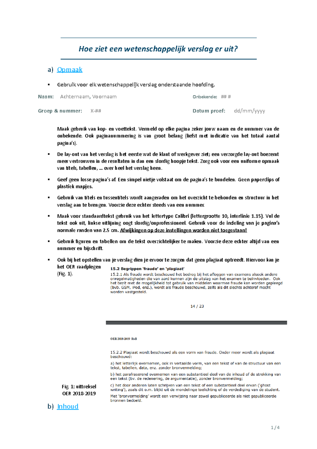 Wetenschappelijk verslag info hoe je verslag moet opbbouwen ...