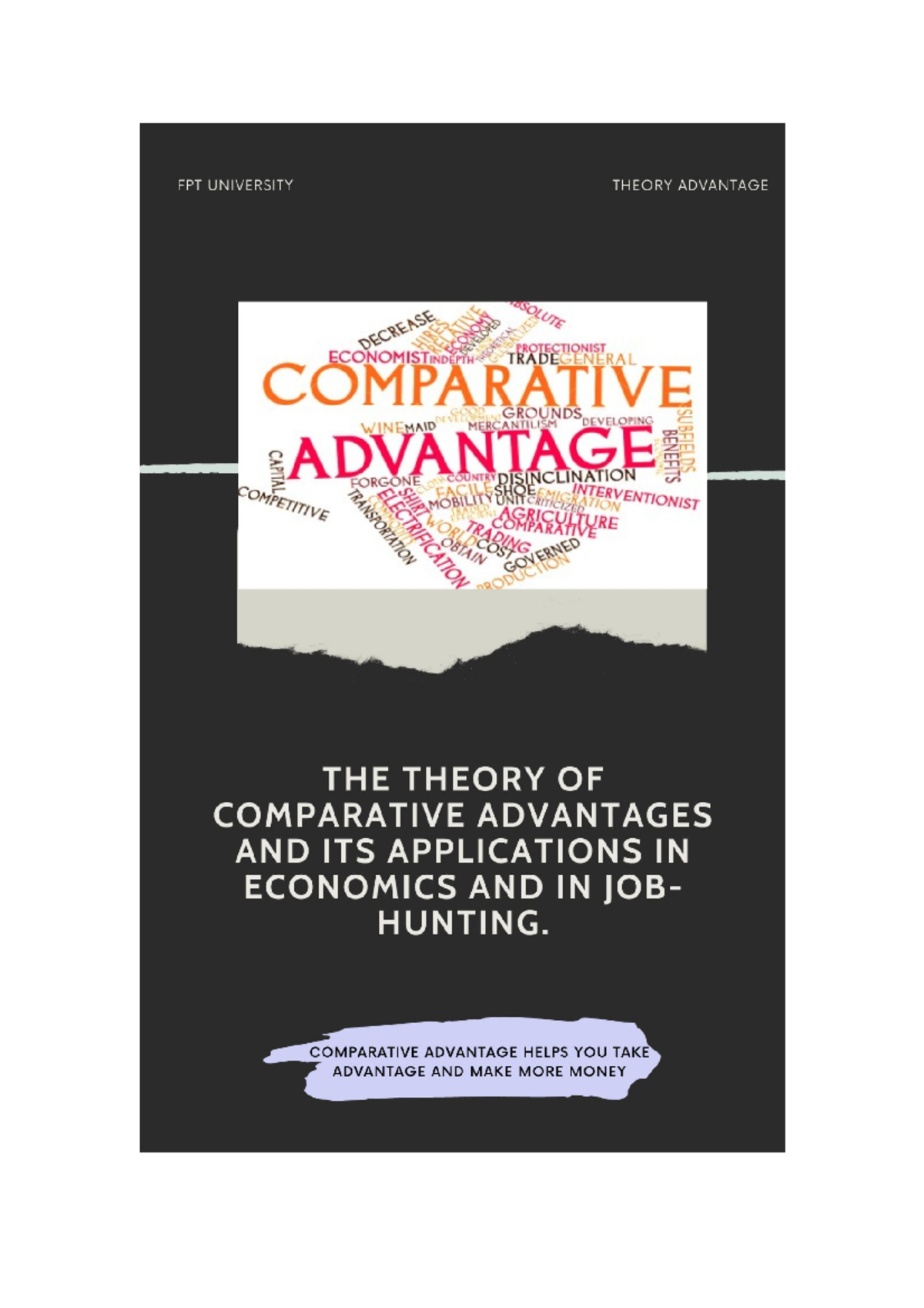 Team 4 - subtitle - Topic: The theory of comparative advantages and its ...