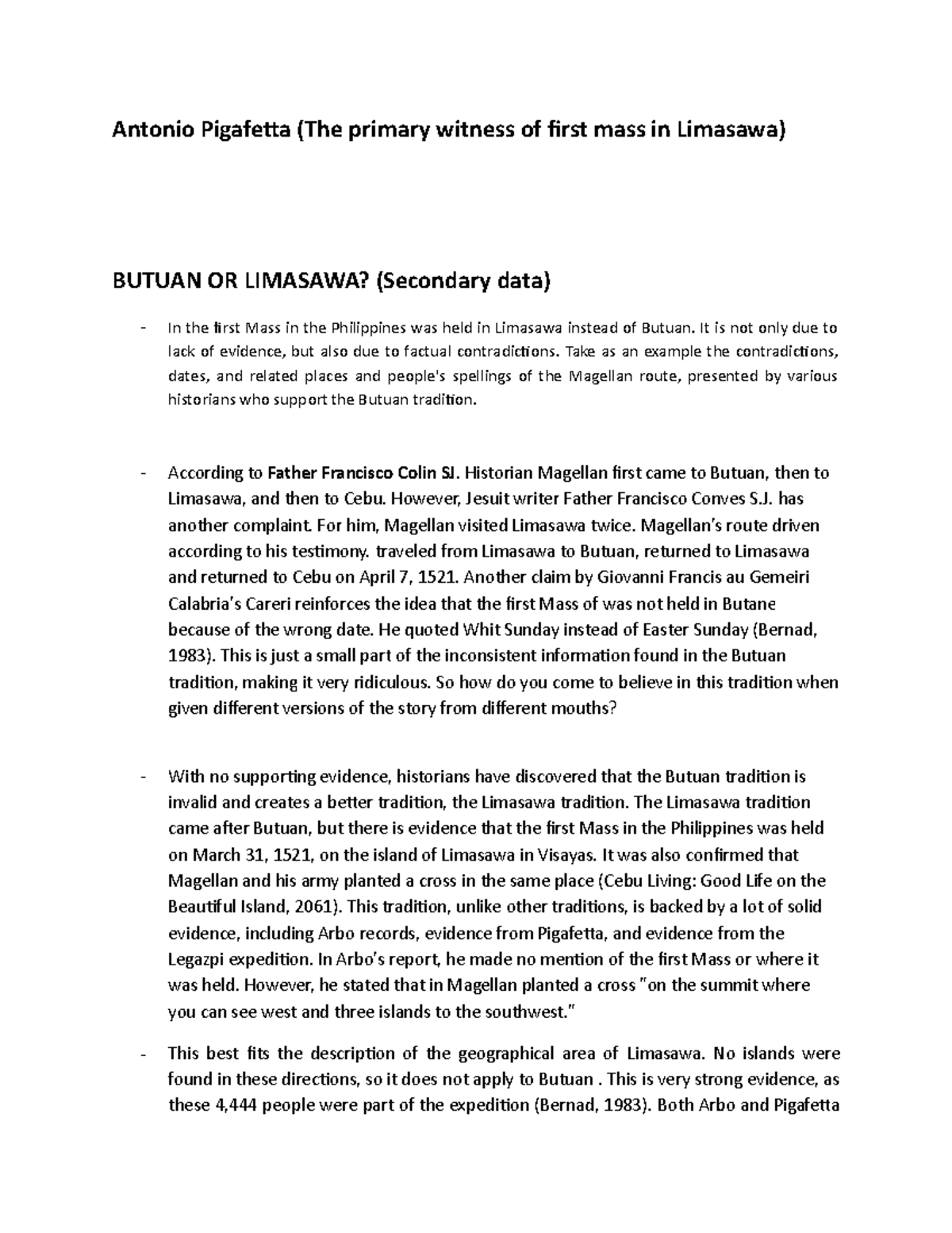 Highlights OF Butuan AND Limasawa ( First MASS) Primary and Secondary ...