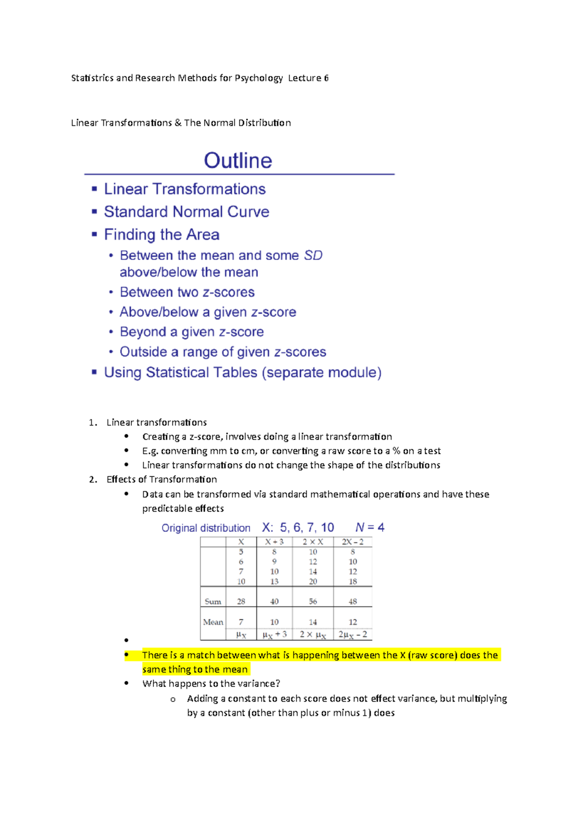 2012 Lecture 06 Linear Transformations & The Normal Distribution ...