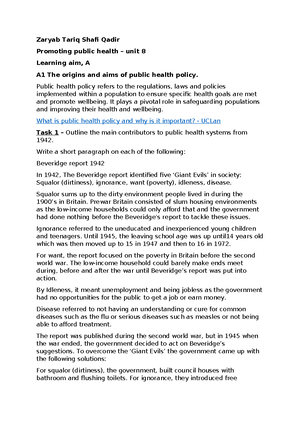 Unit 8 - learning aim b - Unit 8 – learning aim B Promoting public ...