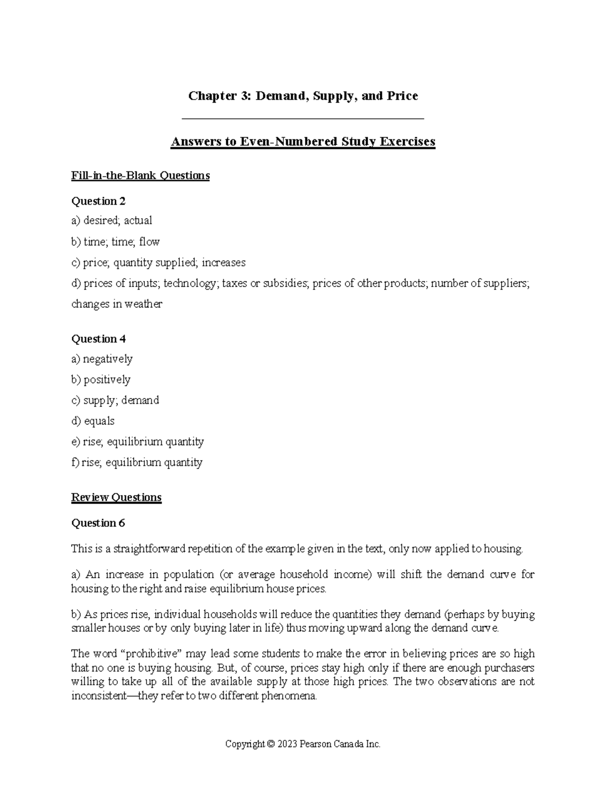 CH03 - reading - Chapter 3: Demand, Supply, and Price