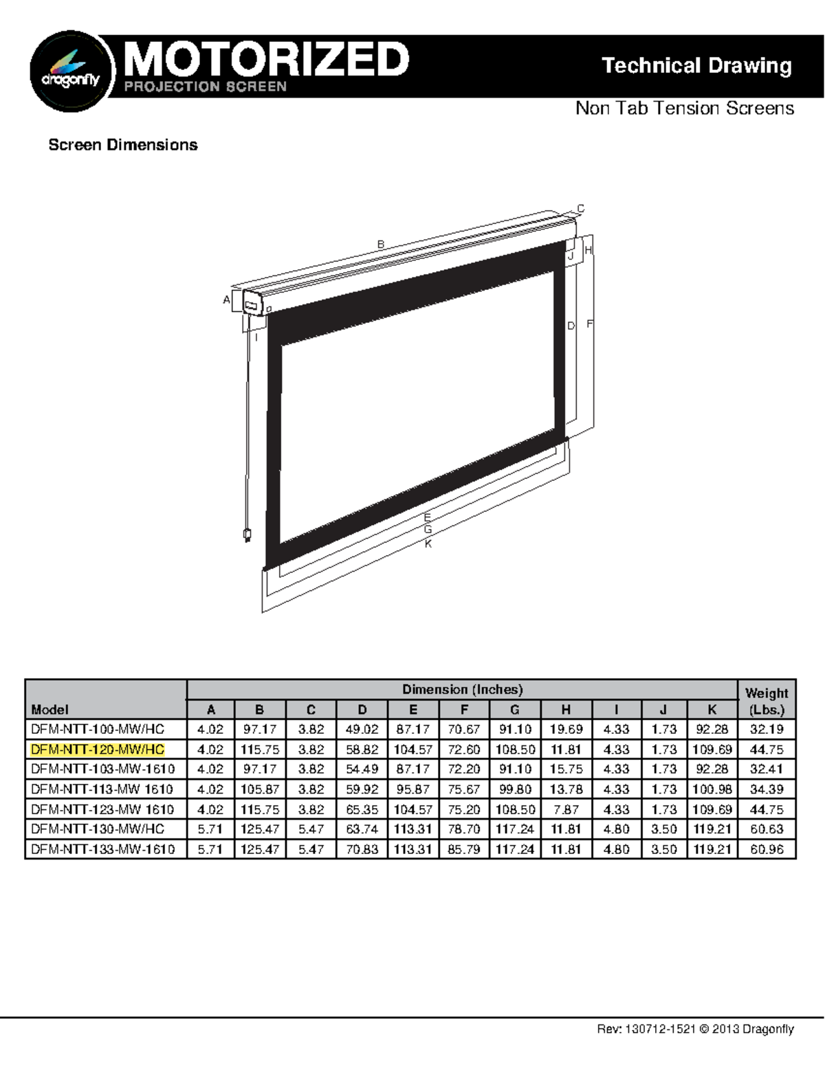 DFM-NTT Technical Drawing - Rev: 130712-1521 © 2013 Dragonfly Non Tab ...