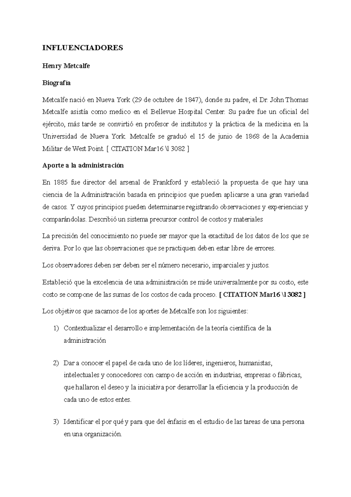 Influenciadores administración cientifica - INFLUENCIADORES Henry ...