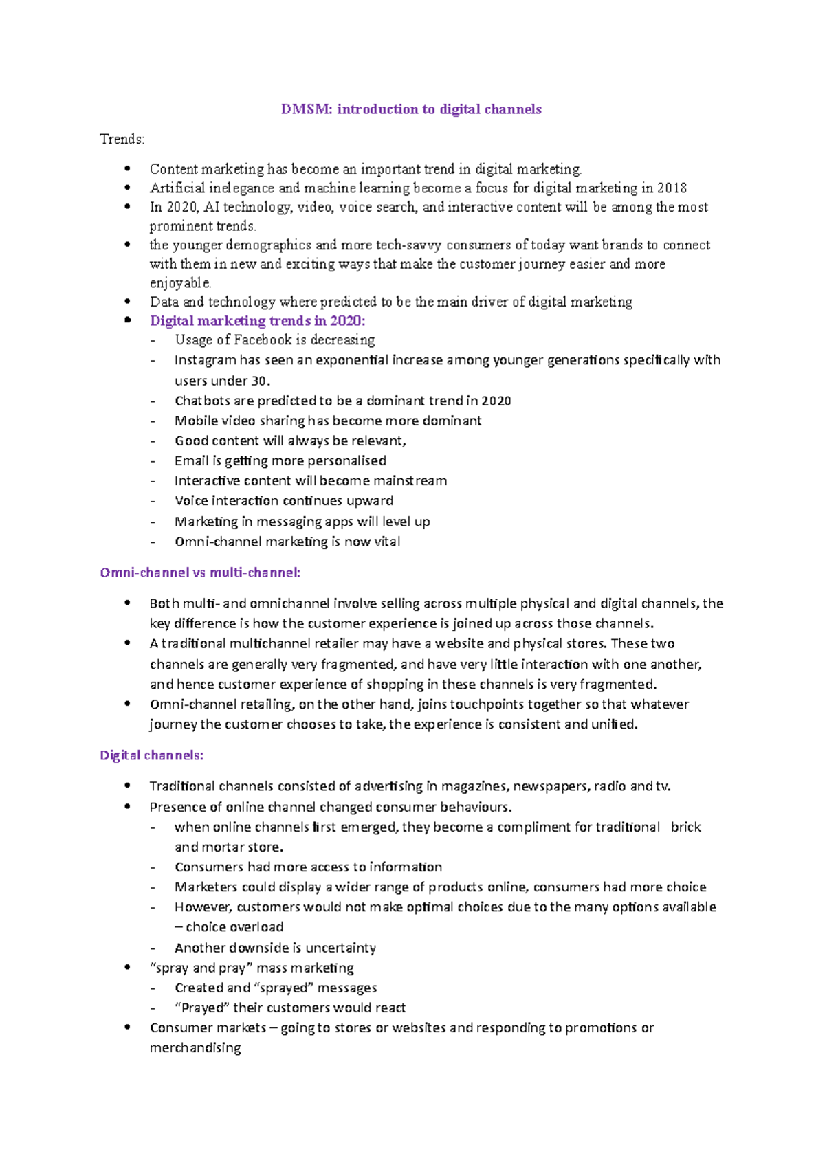 DMSM lecture notes week 2 - DMSM: introduction to digital channels ...