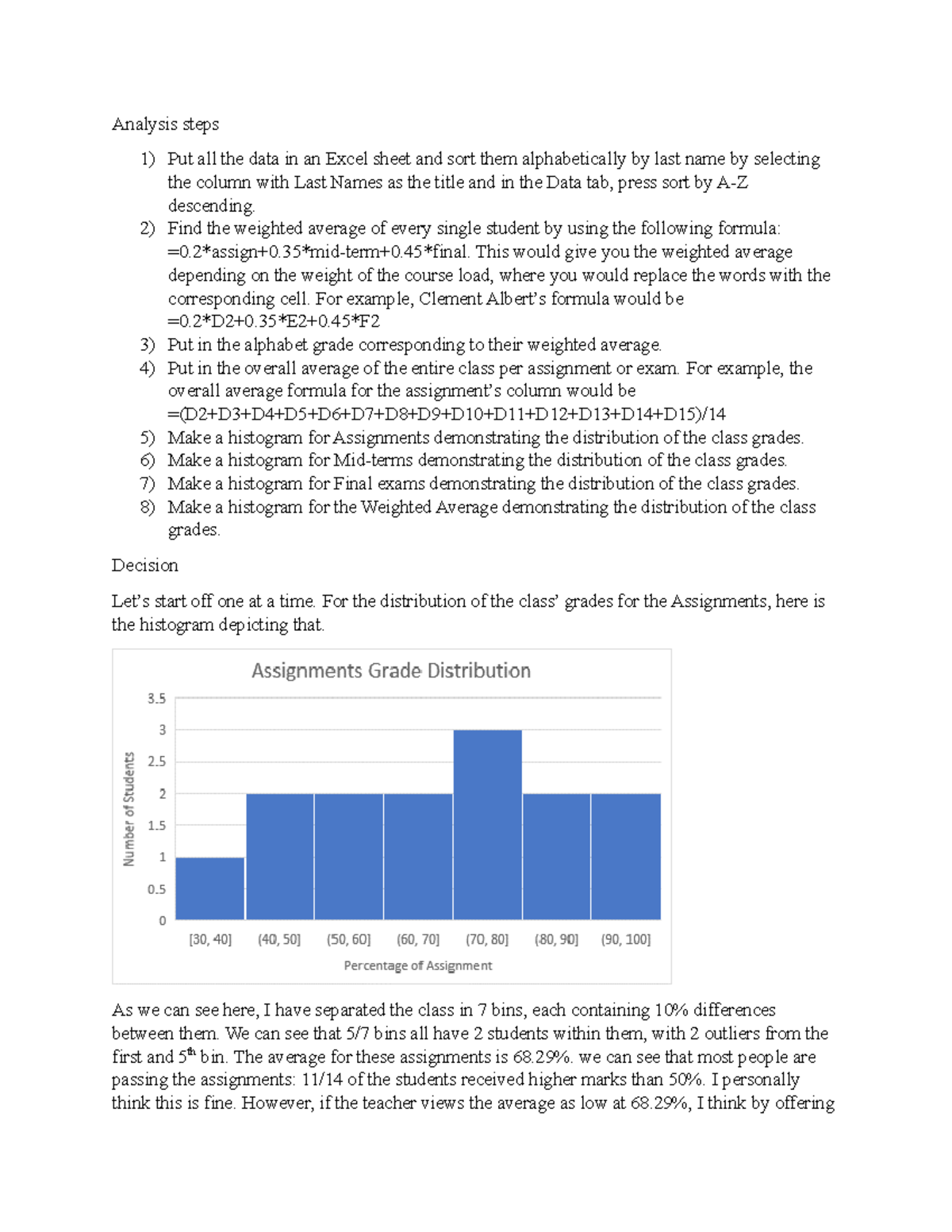 BTM 200 Minicase Analysis Steps Put All The Data In An Excel Sheet BTM 200 Minicase Analysis Steps Put All The Data In An Excel Sheet