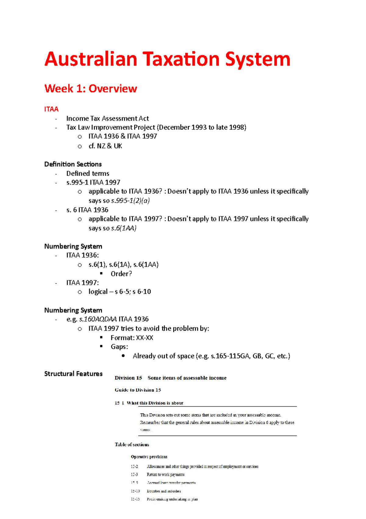 Australian Taxation System - NZ & UK Definition Sections - Defined ...