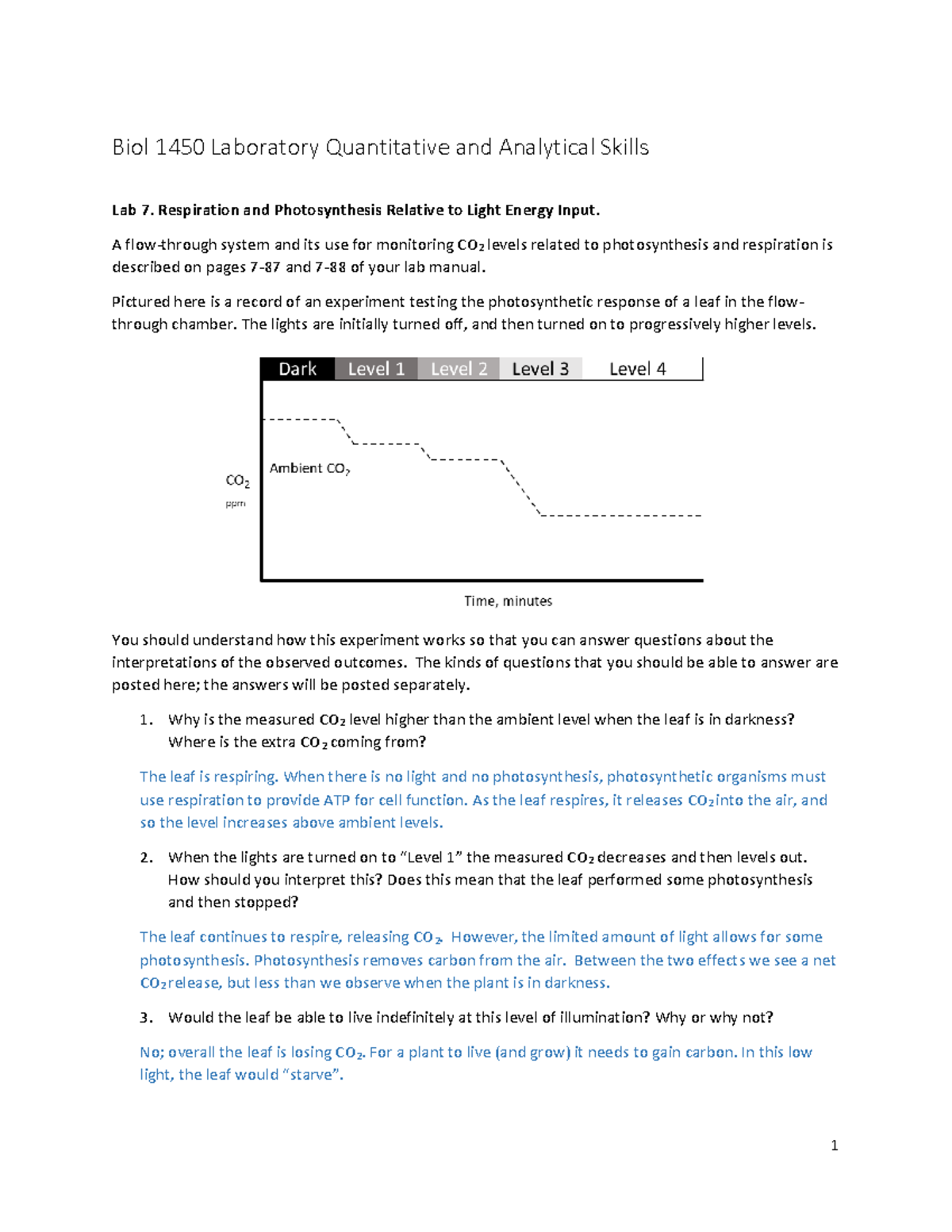 Lab 7 Quantitative Skills with solutions - Warning: TT: undefined function: 32 Warning: TT ...