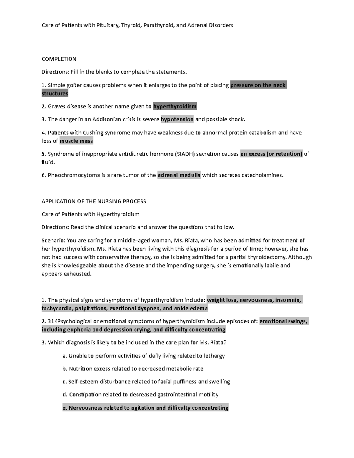 Chapter 36 - COMPLETION Directions: Fill in the blanks to complete the ...