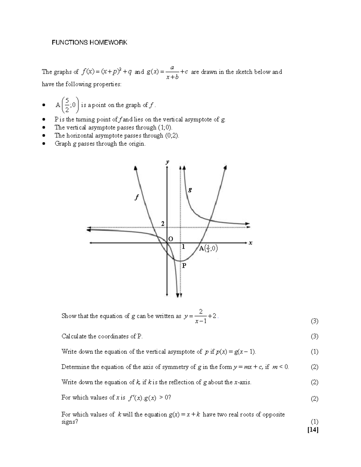 HW Functions - These are just notes - MATHEMATICS (Paper 1) 10611/ 5 P ...