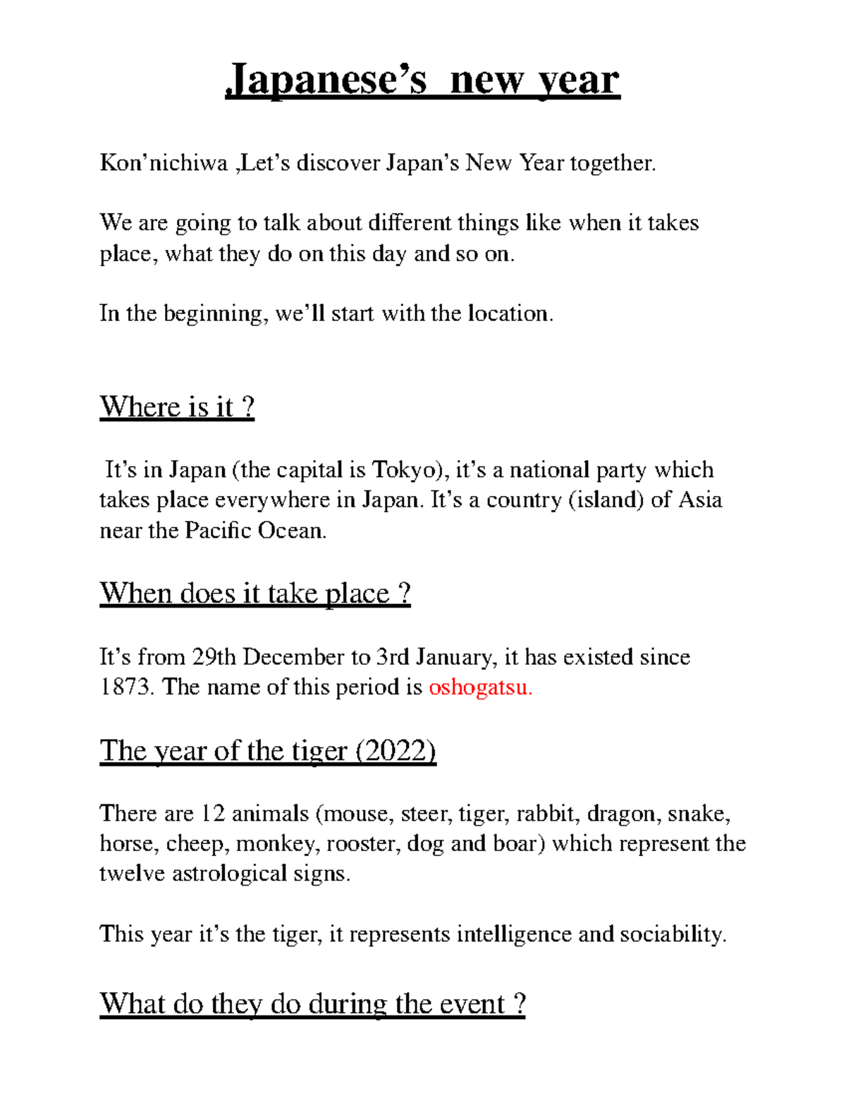 Japanese new year - Japanese’s new year Kon’nichiwa ,Let’s discover ...