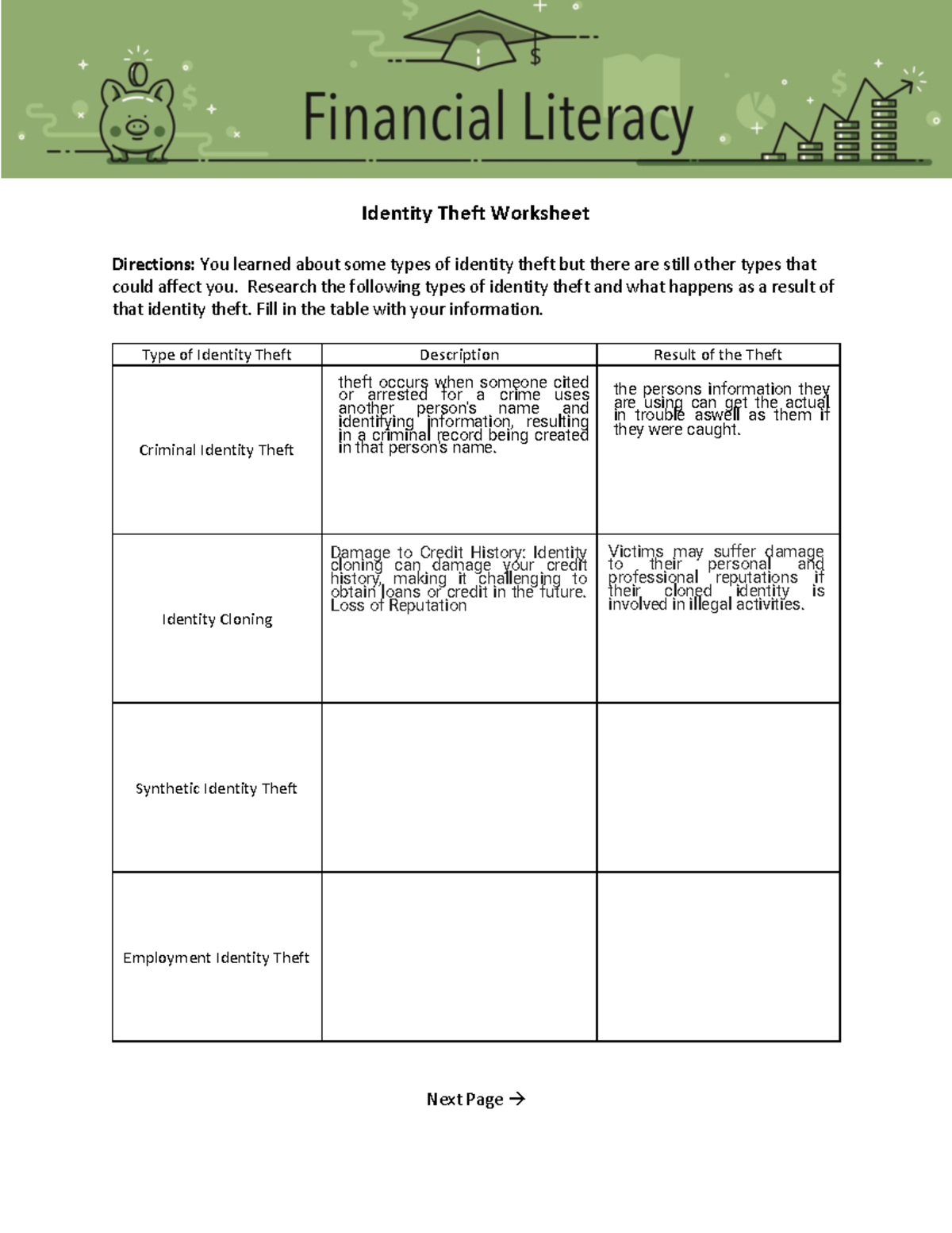 Kami Export - 6.9 Identity Theft Worksheet - Identity Theft Worksheet ...