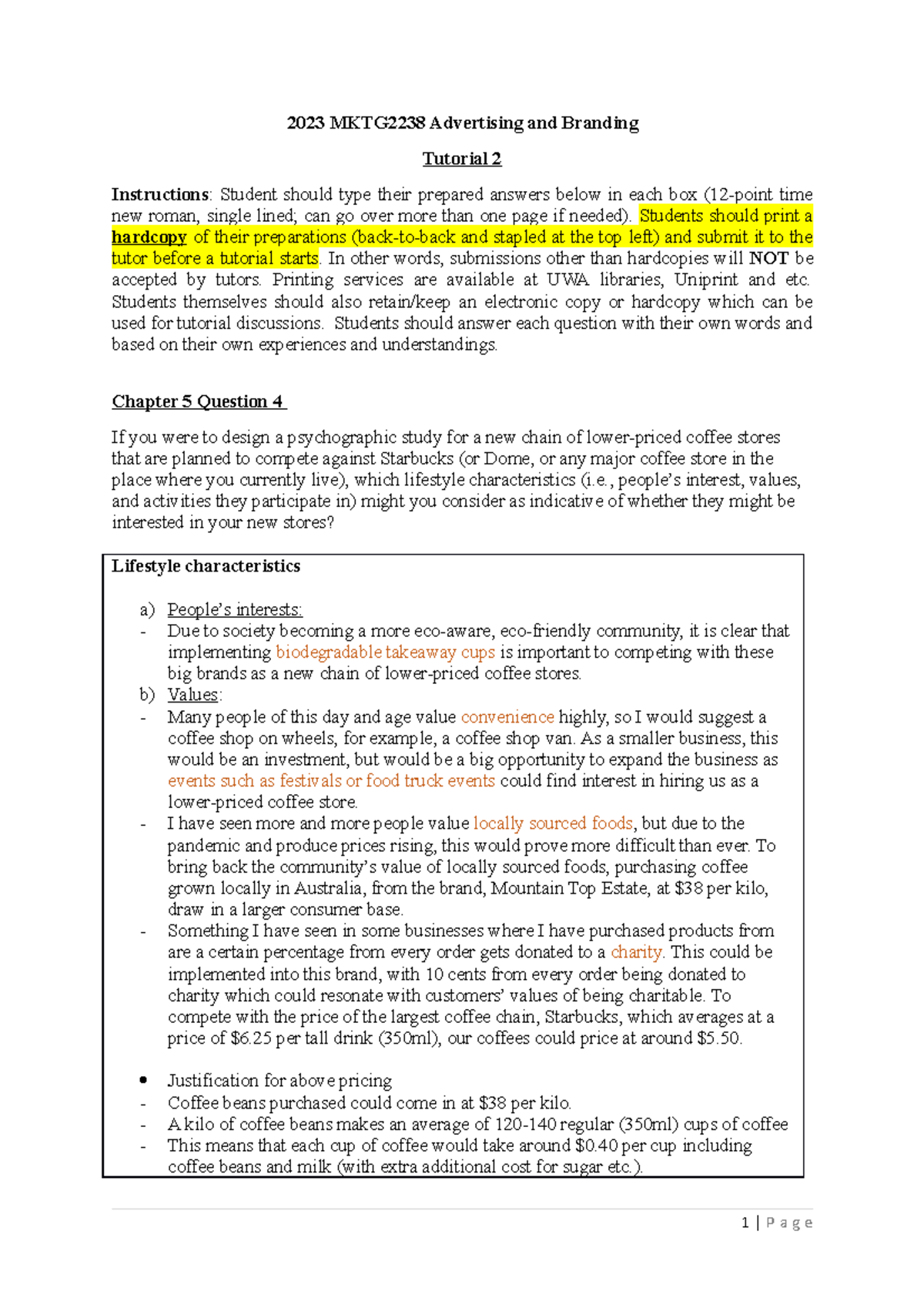 2023 Tutorial 2 Topic 3 - 2023 MKTG2238 Advertising and Branding ...