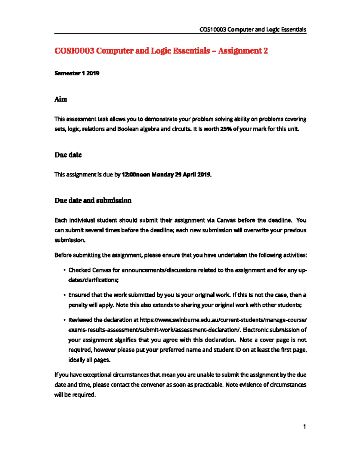 Assignment 2 - Covers Week 4 to week 8 - COS10003 - Studocu