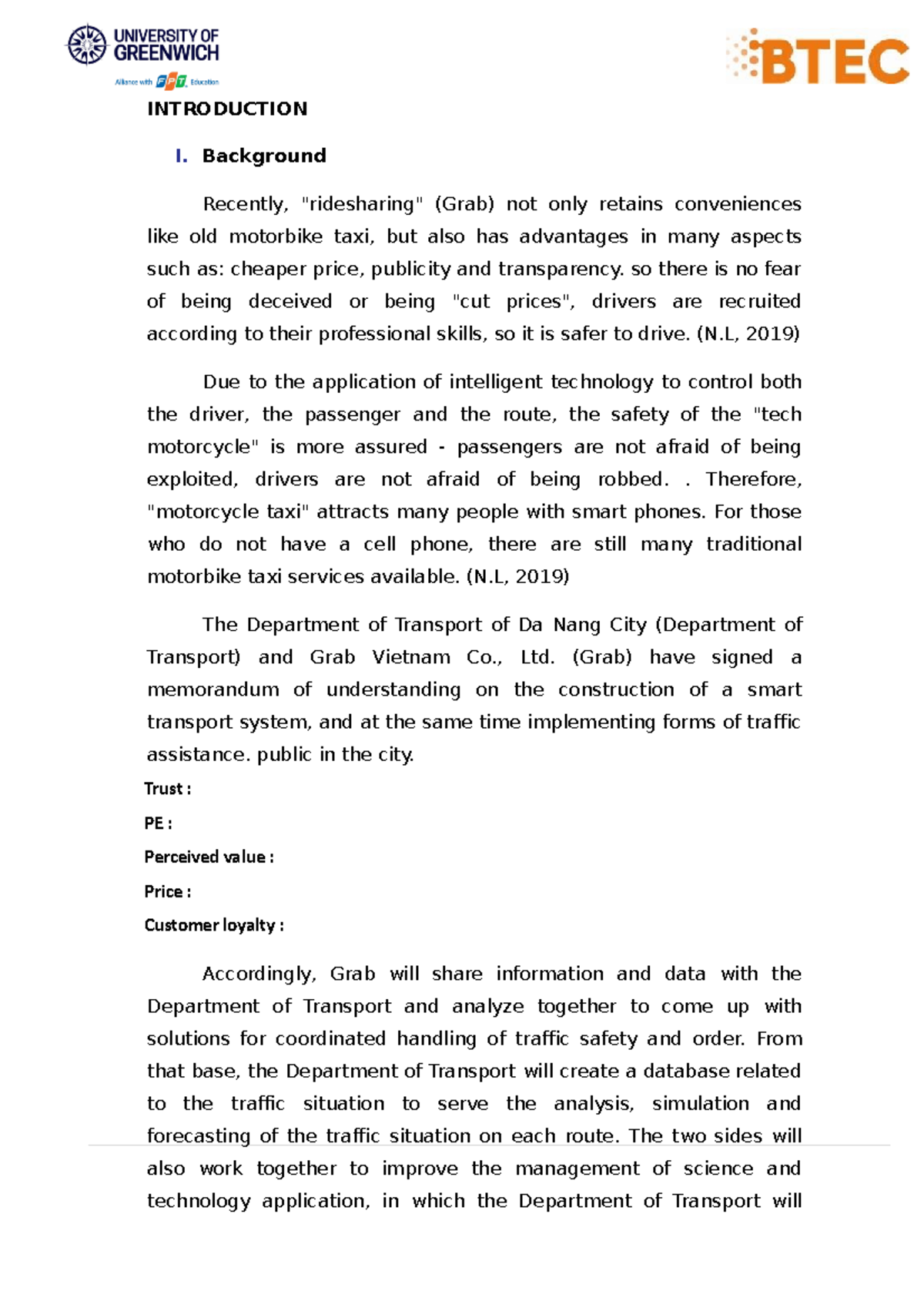 Introduction - ssssssssss - INTRODUCTION I. Background Recently ...