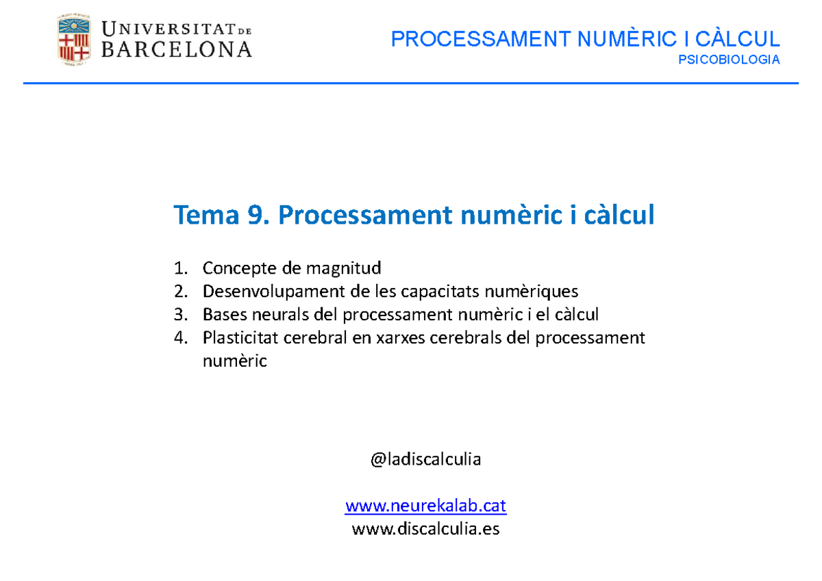 T9. Processament numèric i càlcul - Tema 9. Processament numèric i ...