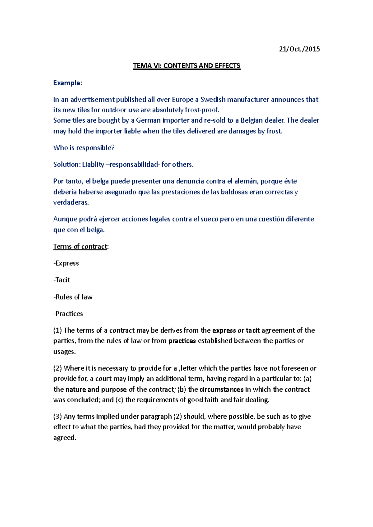 Tema 6. Contents AND Effects - 21/Oct./ TEMA VI: CONTENTS AND EFFECTS ...