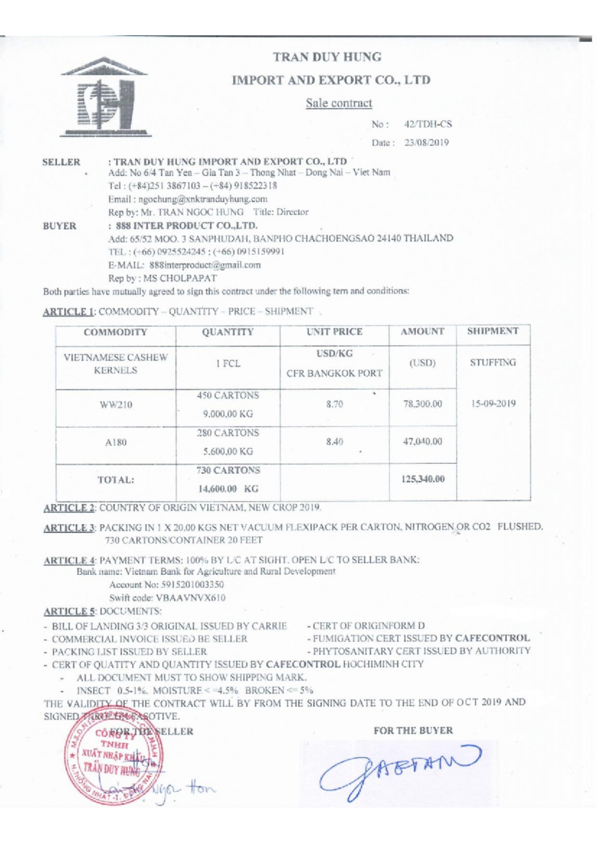 Bộ chứng từ - tài liệu - UETR Branch Dong Nai Branch Message Type 700 ...