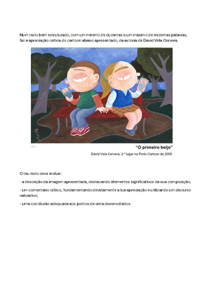 Apreciação crítica do cartoon - Cartoon “O primeiro beijo” O cartoon de ...